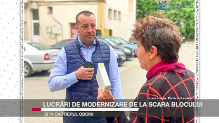 Lucrări de modernizare de la scara blocului și în cartierul Obcini