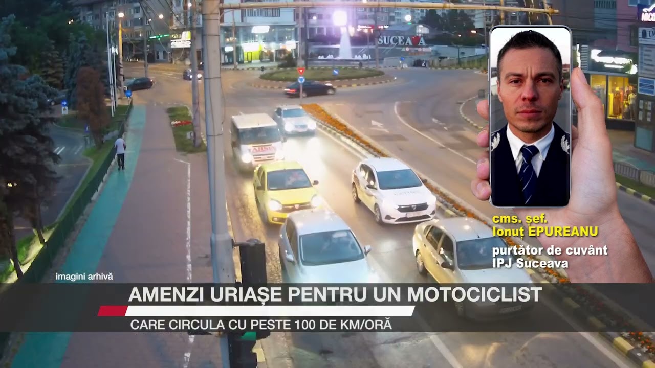 Amenzi uriașe pentru un motociclist, care circula cu peste 100 de km/oră