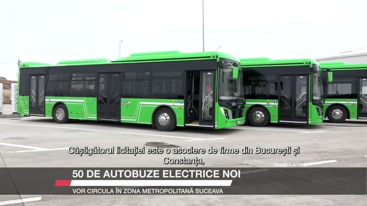 50 de autobuze electrice noi vor circula în Zona Metropolitană Suceava
