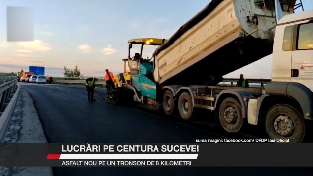 Lucrări pe centura Sucevei. Asfalt nou pe un tronson de 8 kilometri
